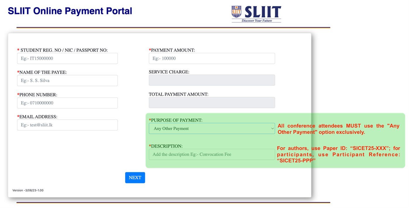 Payment Guidelines - SICET 2025 – SLIIT International Conference on ...